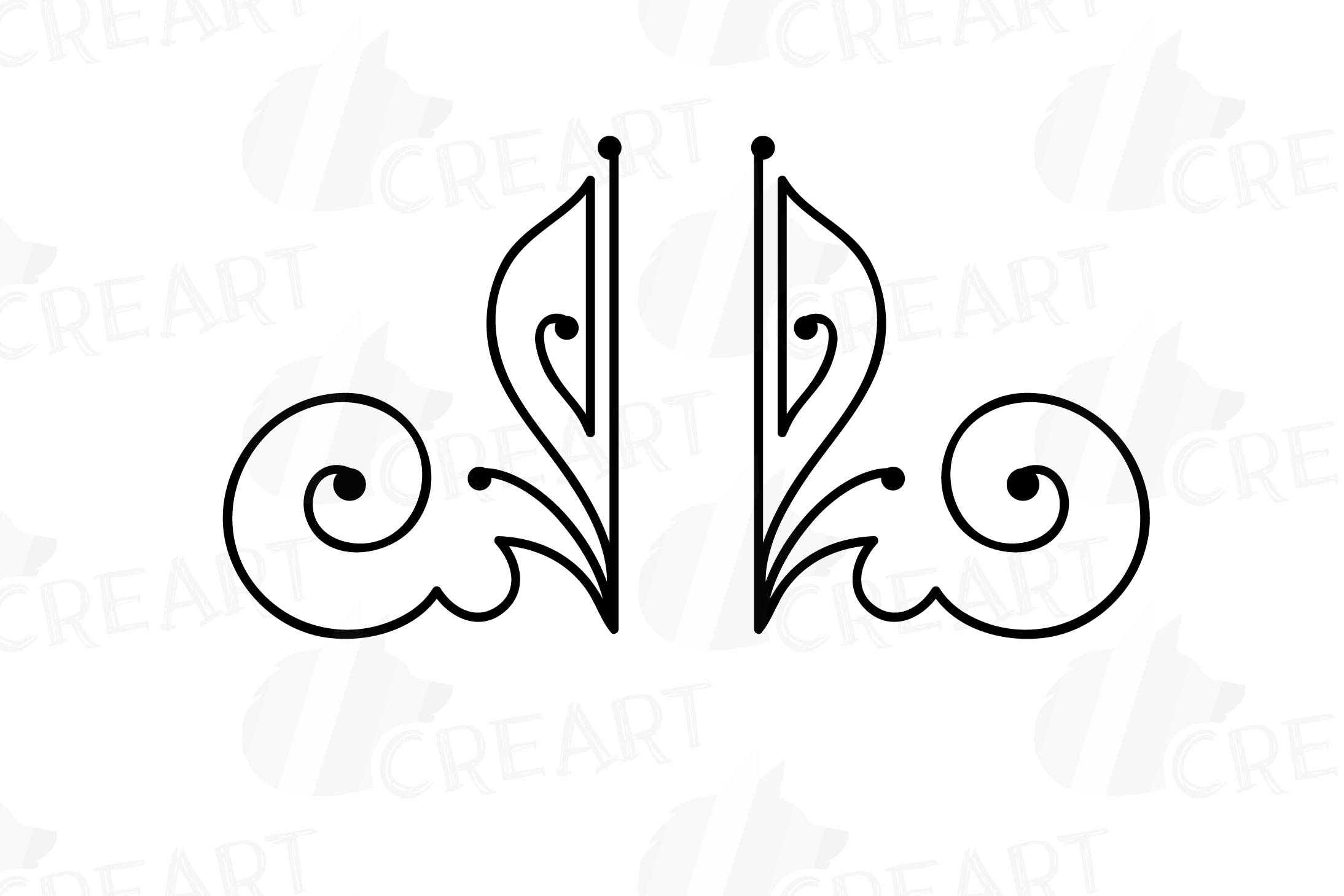 Calligraphy Swirls Clip Art, Calligraphic Doodles, svg, png (109414 ...