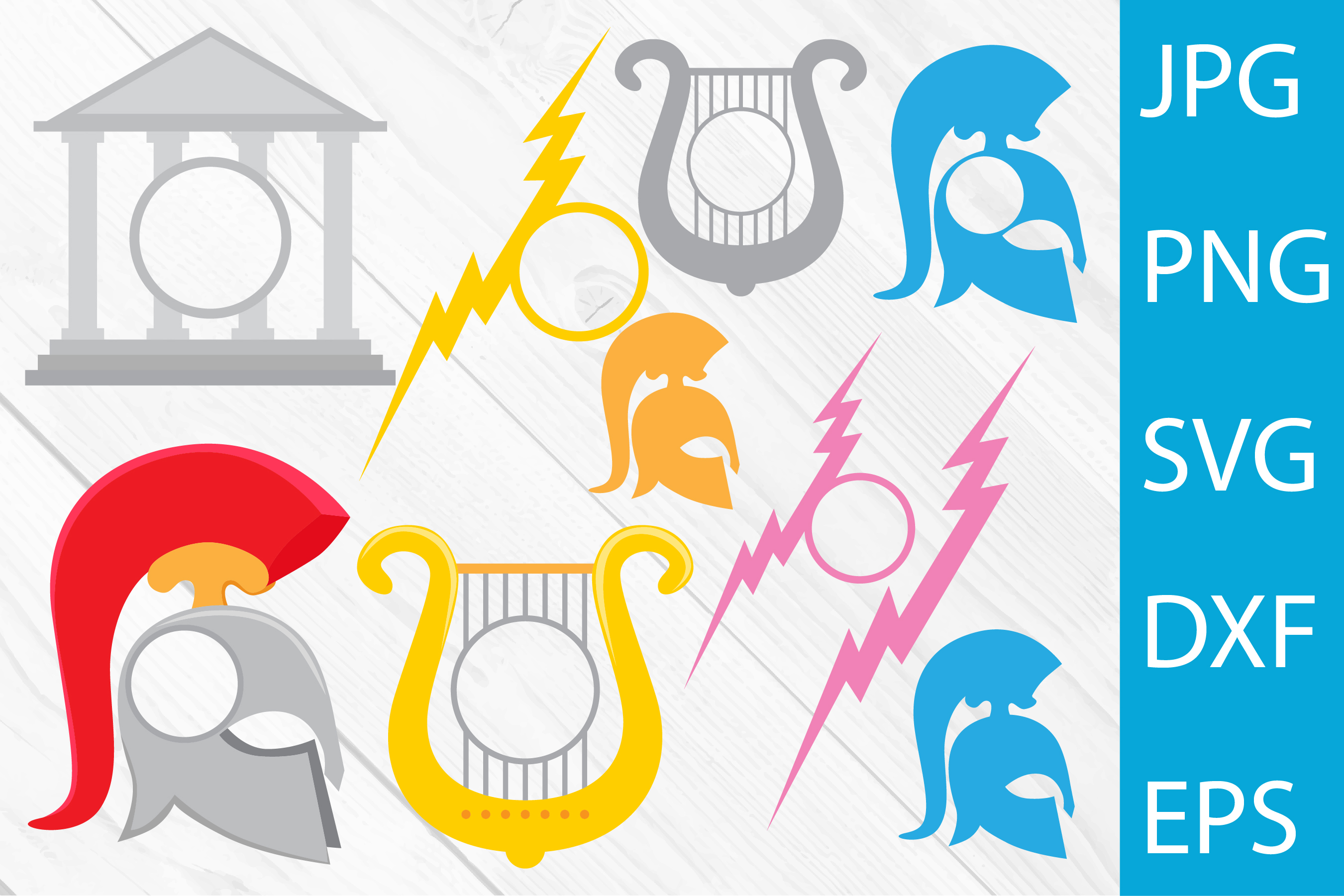 Greek alphabet V2 - Clip art / Cutting Files - 65c