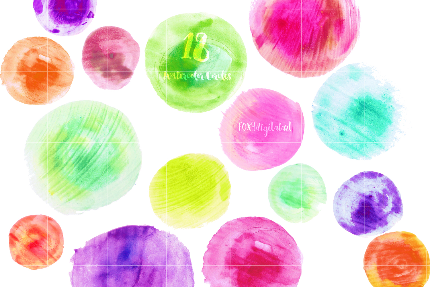 Watercolor Clipart Circles Watercolor Splotch Hand Painted (123626 ...