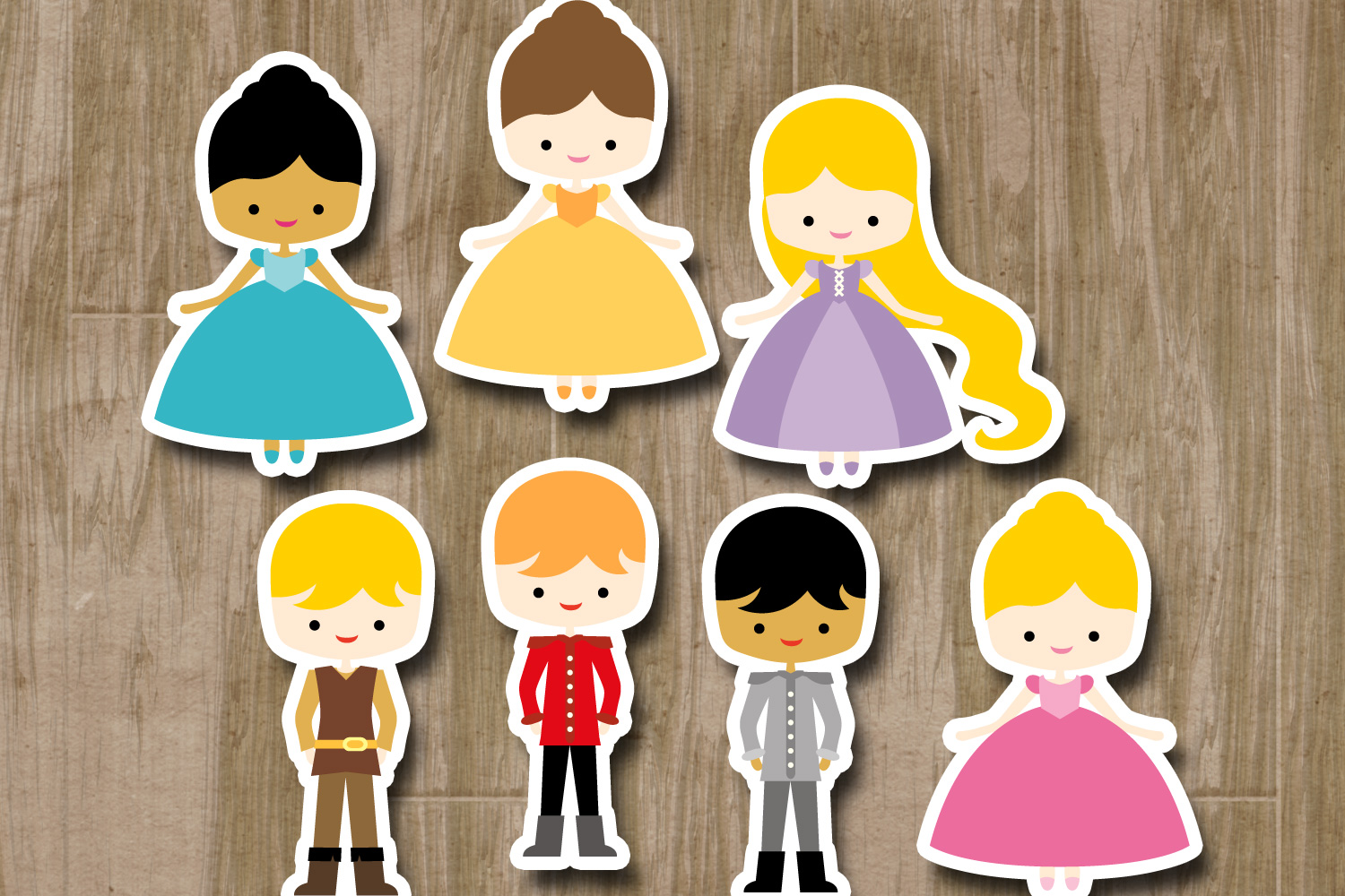Cute Prince and Princess clipart graphics (96701) | Illustrations ...