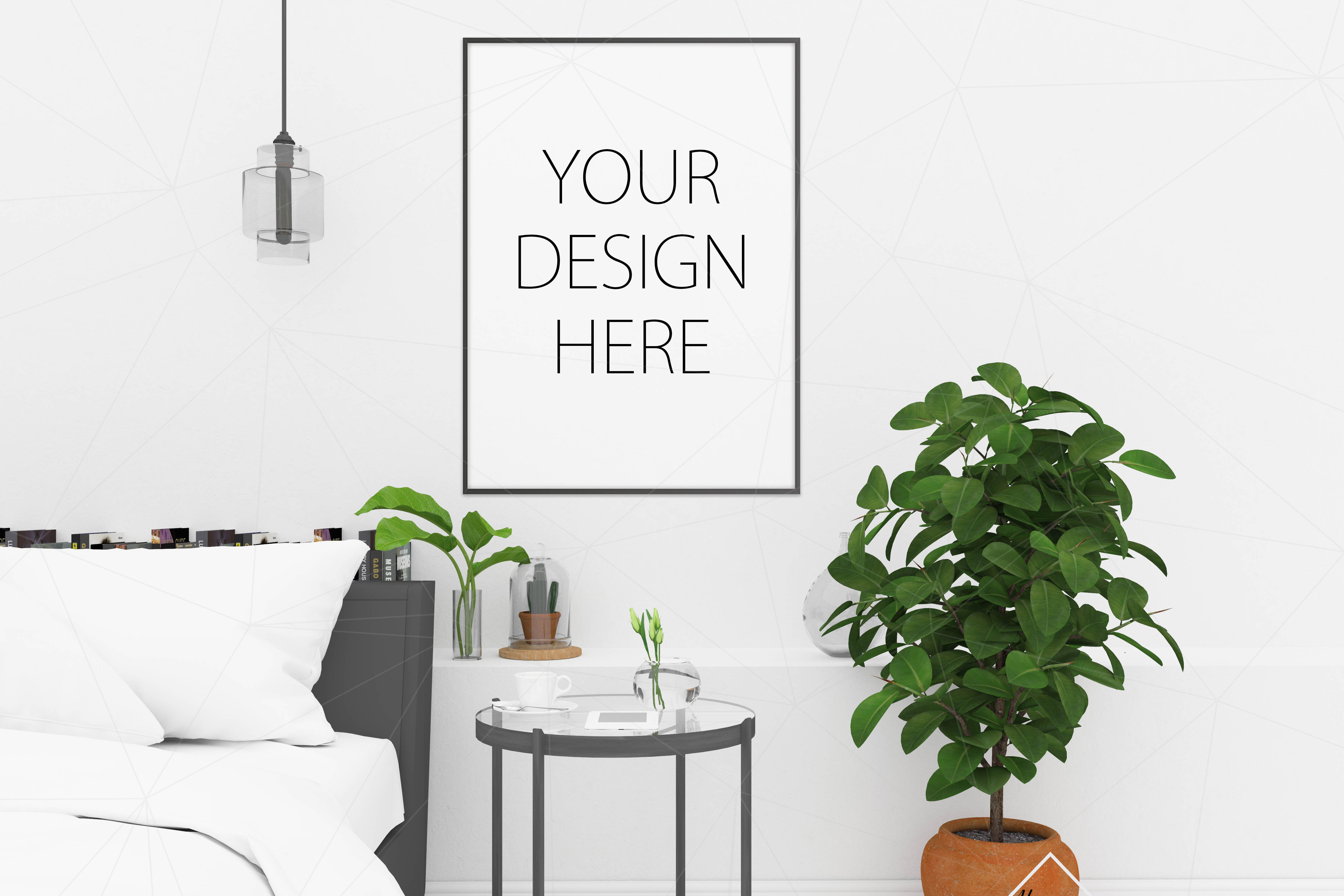 Interior mockup - blank wall mock up (32583) | Mock Ups | Design Bundles