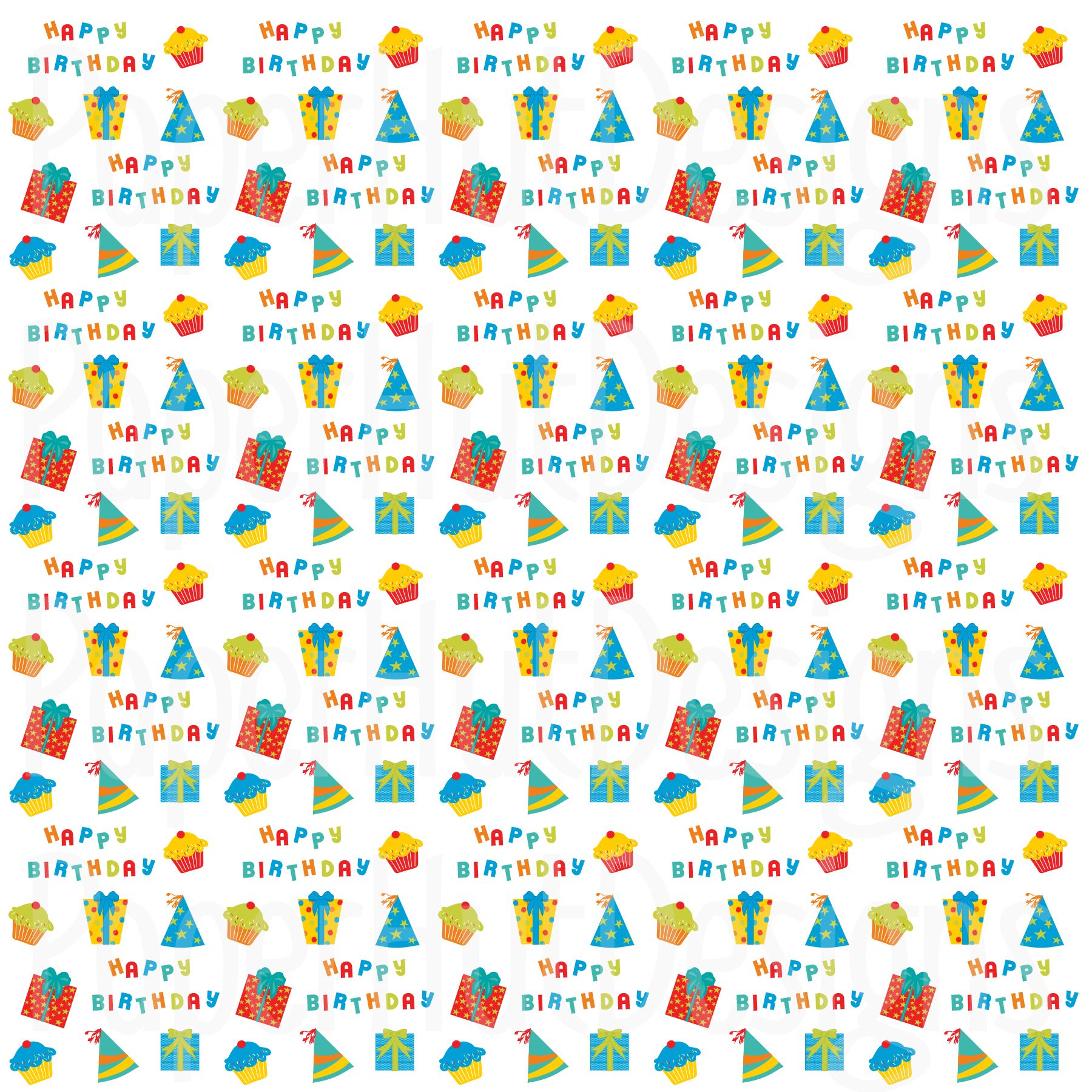 Birthday Clipart and Digital Papers Bundle