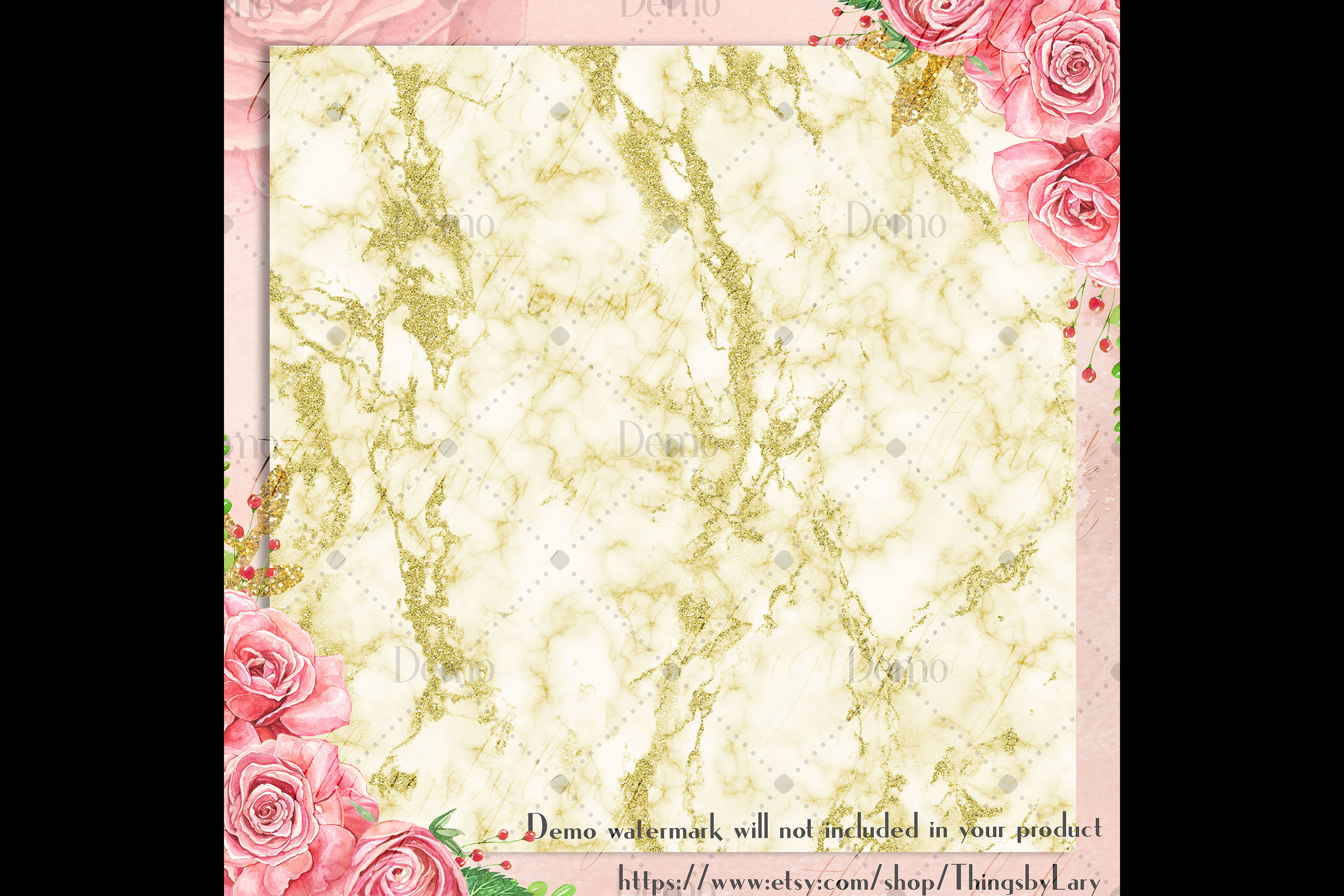 16 Luxury Gold Glitter Marble Texture Digital Papers (136393 ...