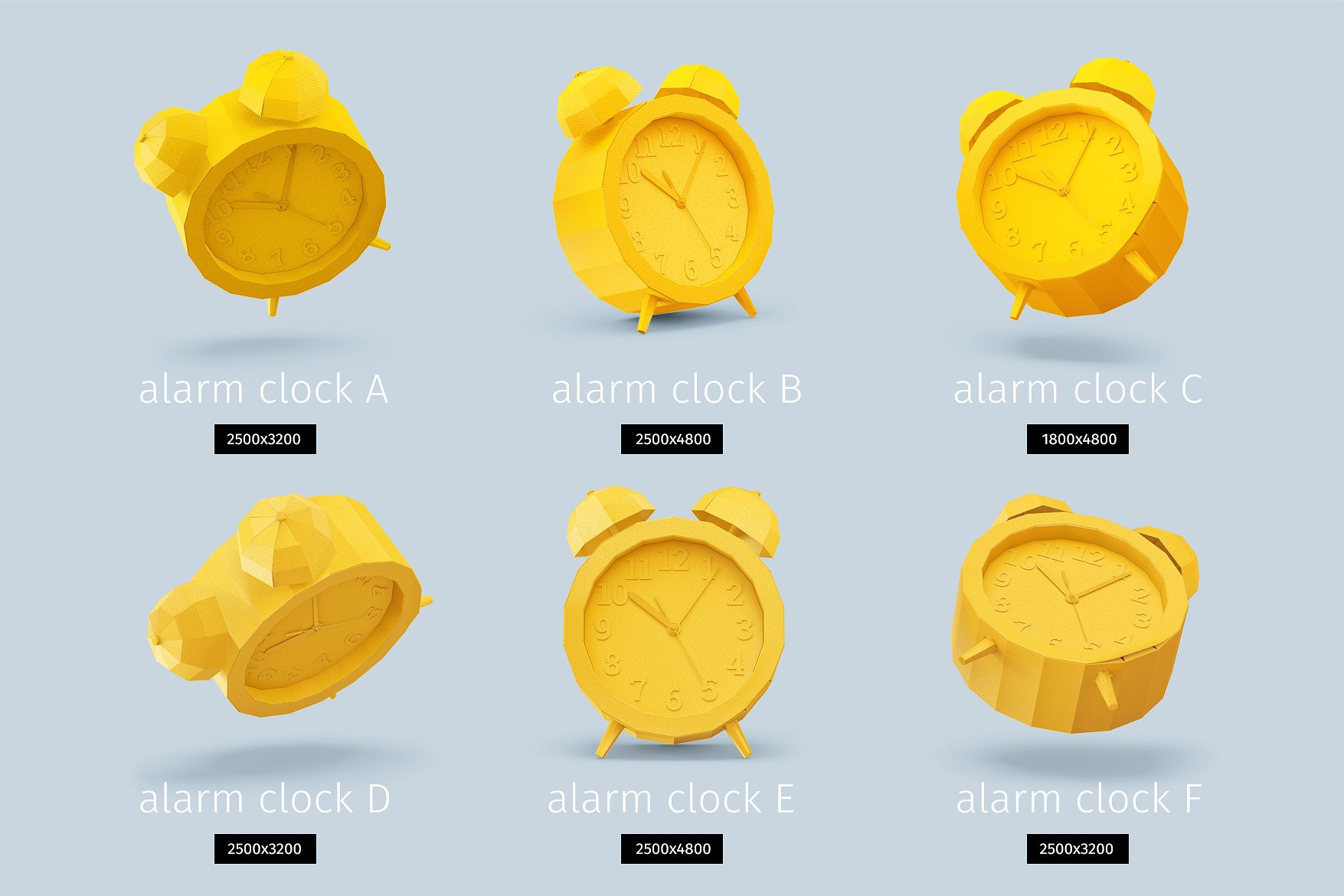 Papercraft alarm clock (74494) | Illustrations | Design Bundles