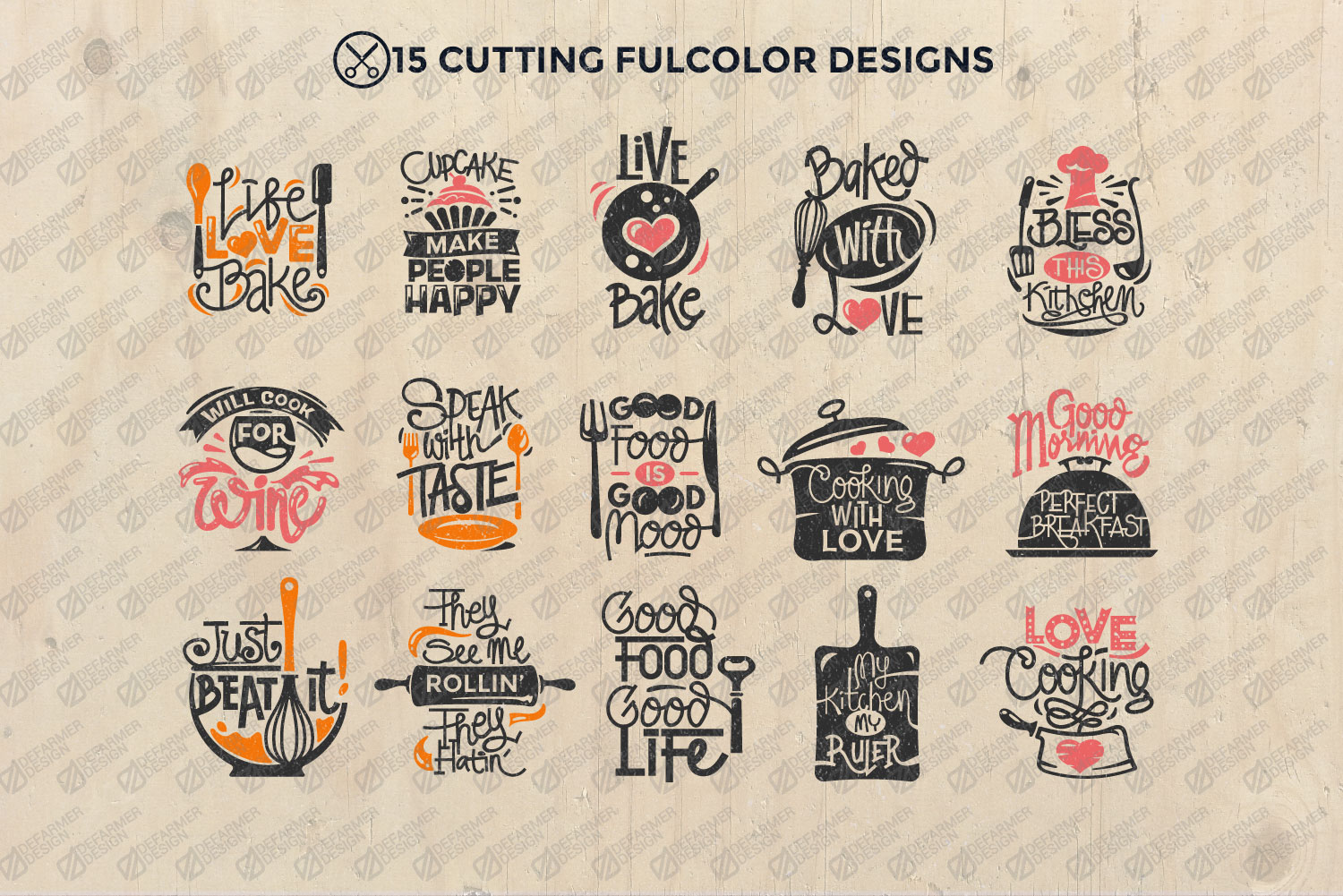 Kitchen and Food Quotes Cutting SVG