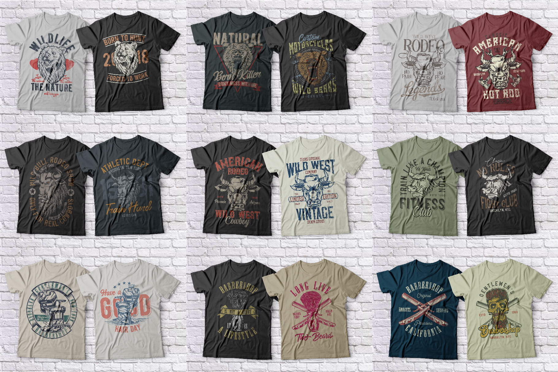 High Quality T-shirts BUNDLE (148060) | Illustrations | Design Bundles