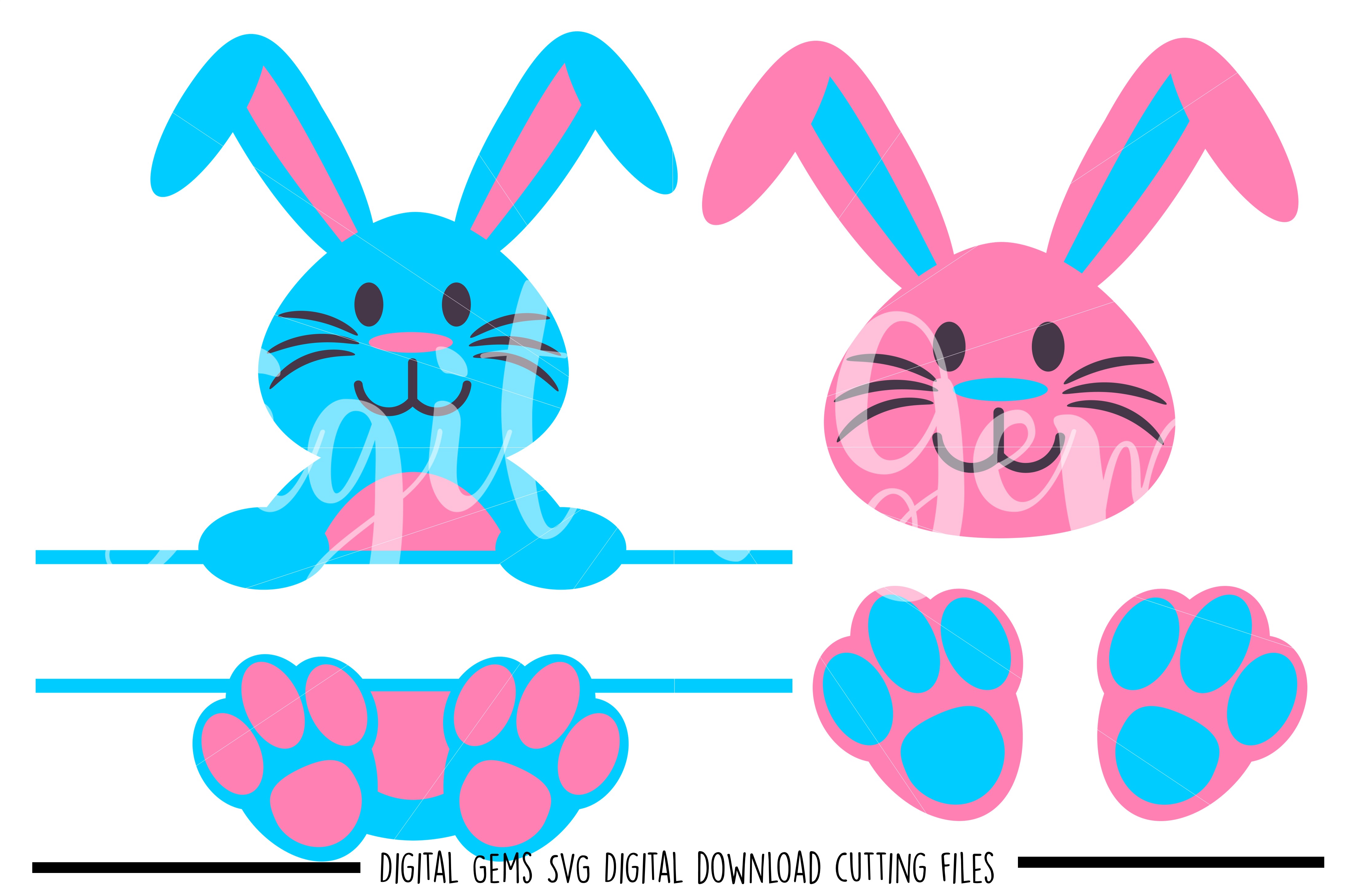 Rabbit Easter SVG / PNG / EPS / DXF Files (38238) | SVGs | Design Bundles