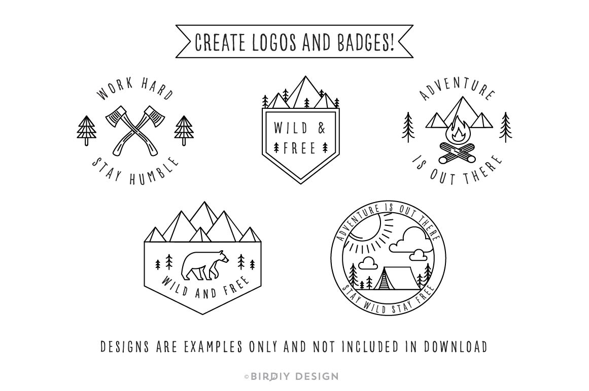 Rustic Monoline Icons and Designs