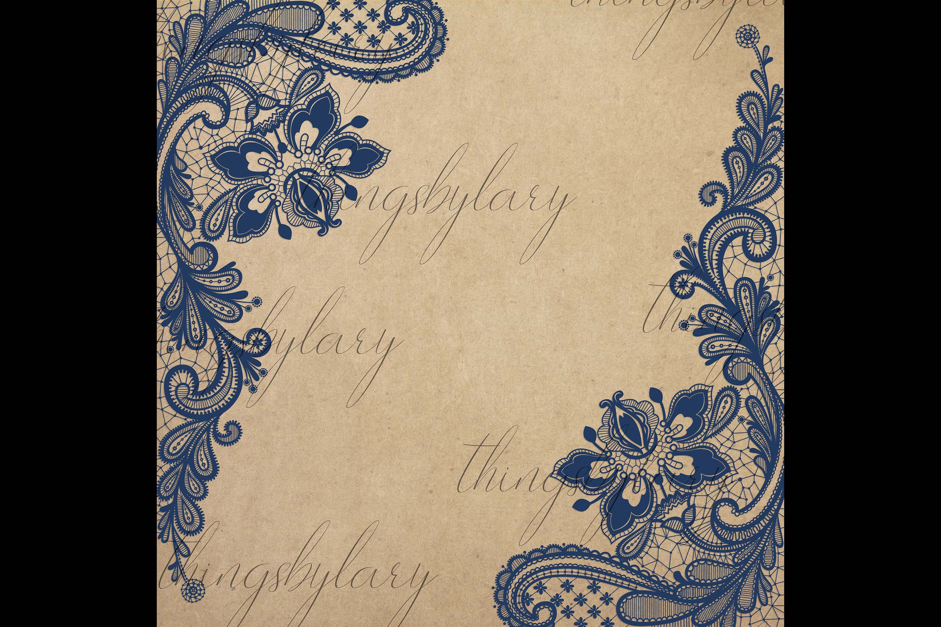 27 Navy Blue Lace Border Frame Overlay Transparent Images (188067 ...