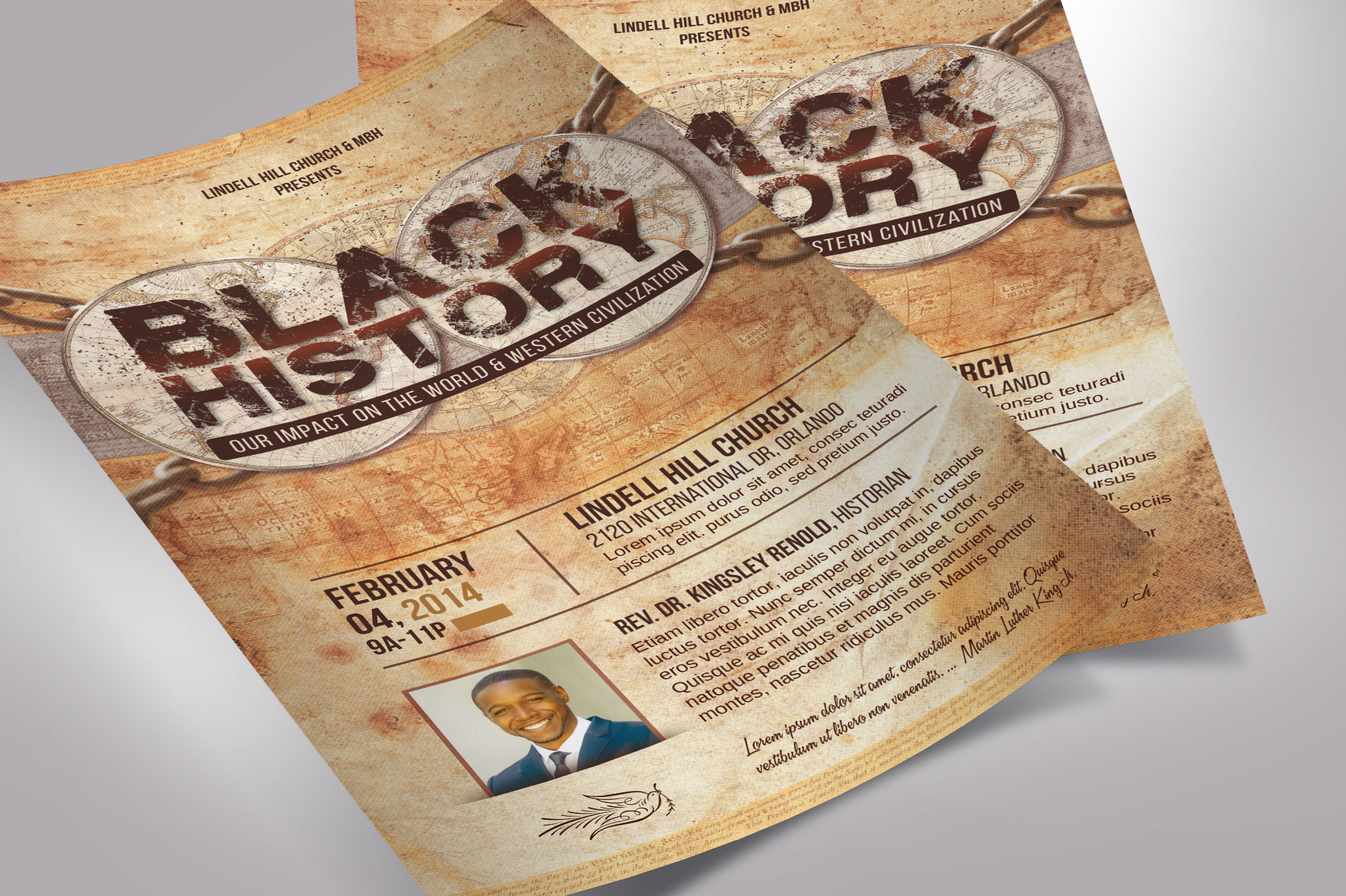 Black History Flyer Word Publisher Template | 5 Backgrounds
