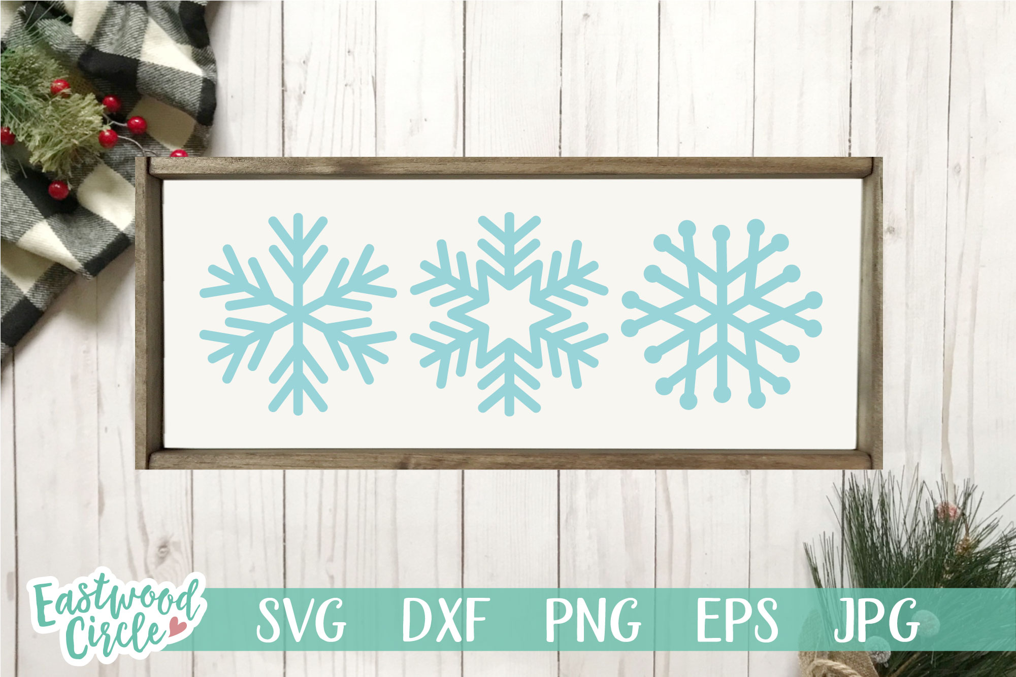 Snowflakes - Winter SVG File for Signs