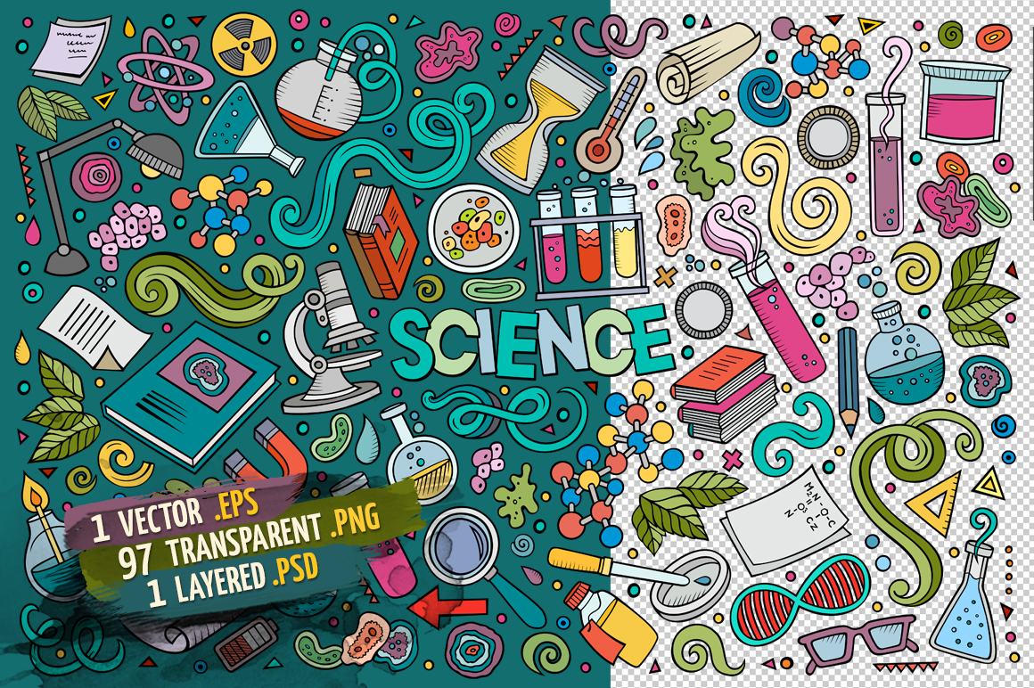 Science Objects And Elements Set