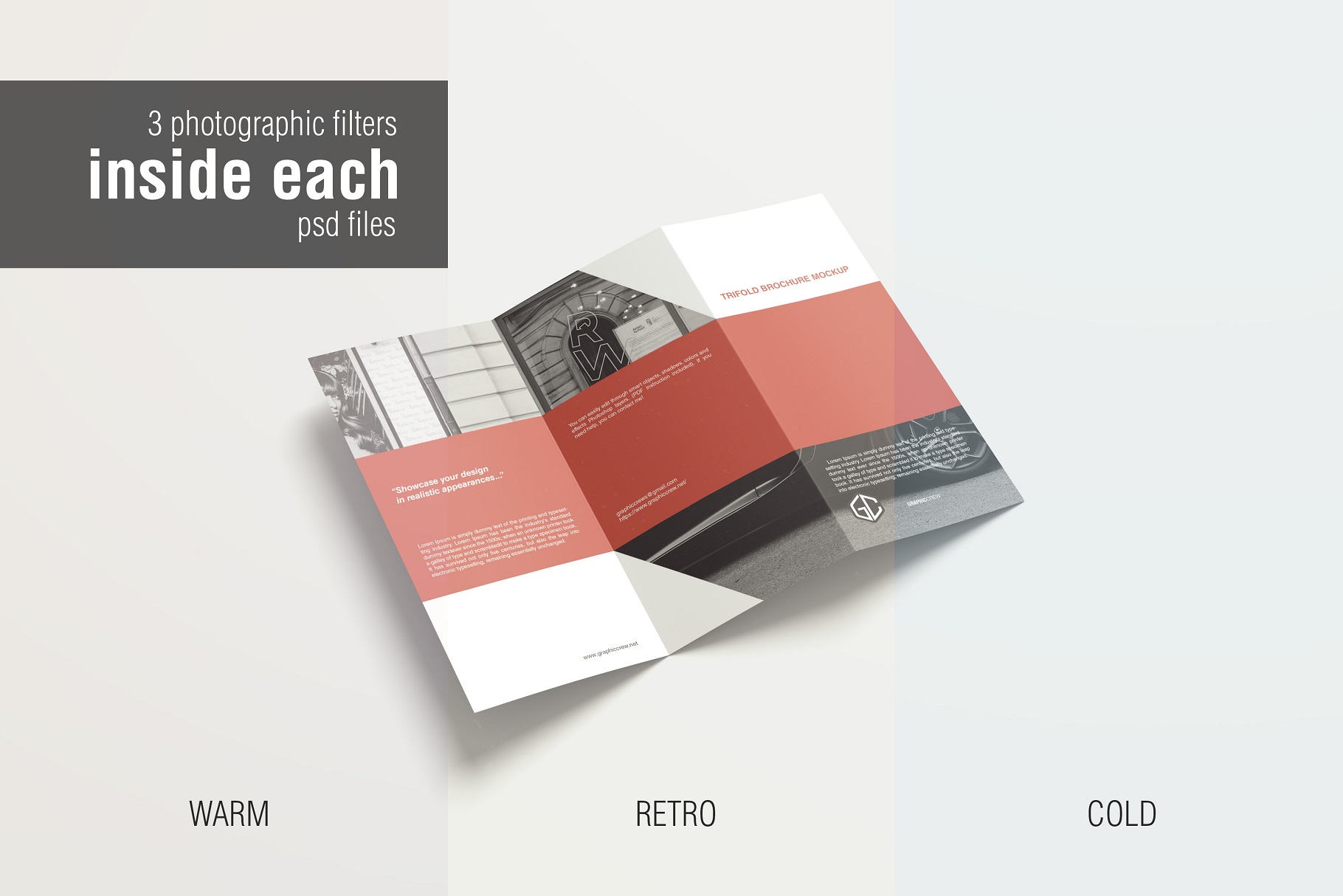 A4 Tri Fold Brochure Mockup