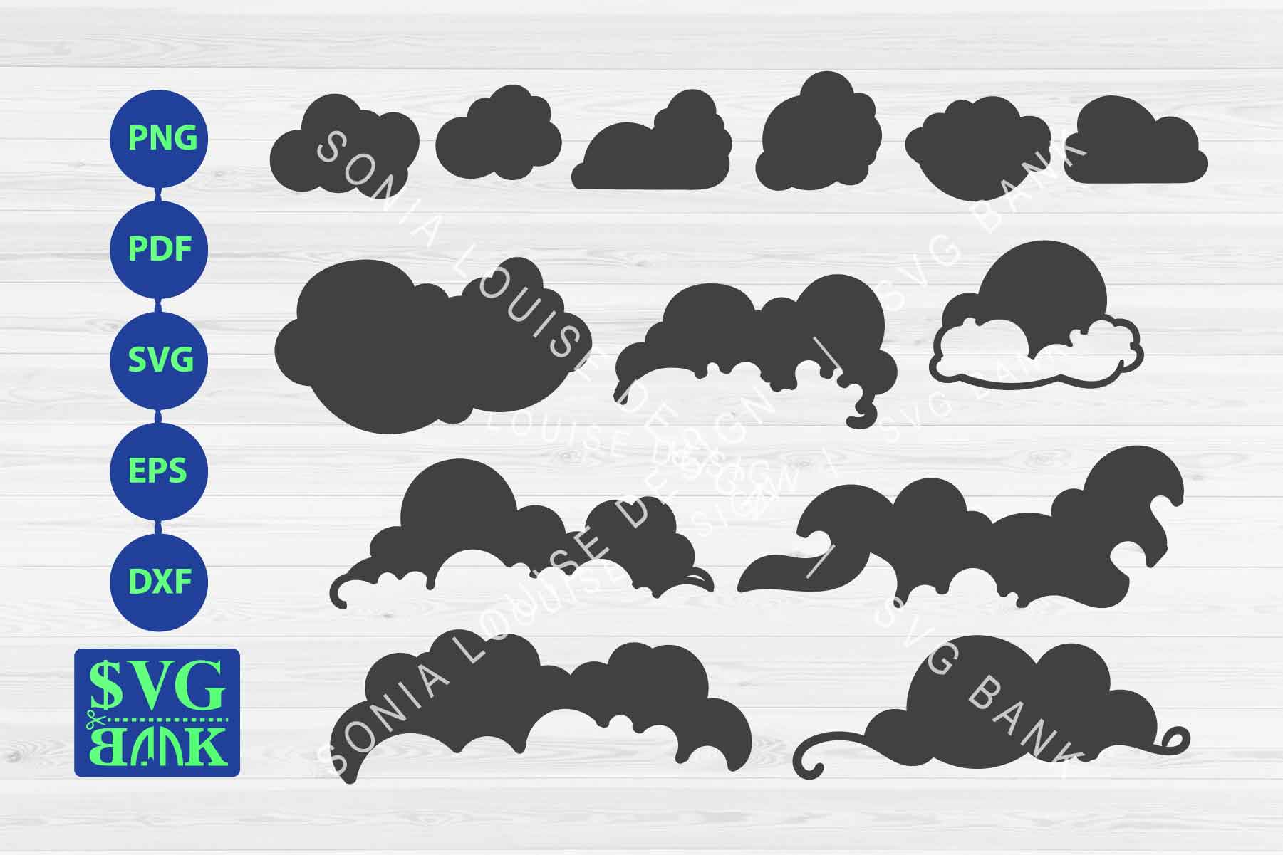 Cloud SVG cut file new looks