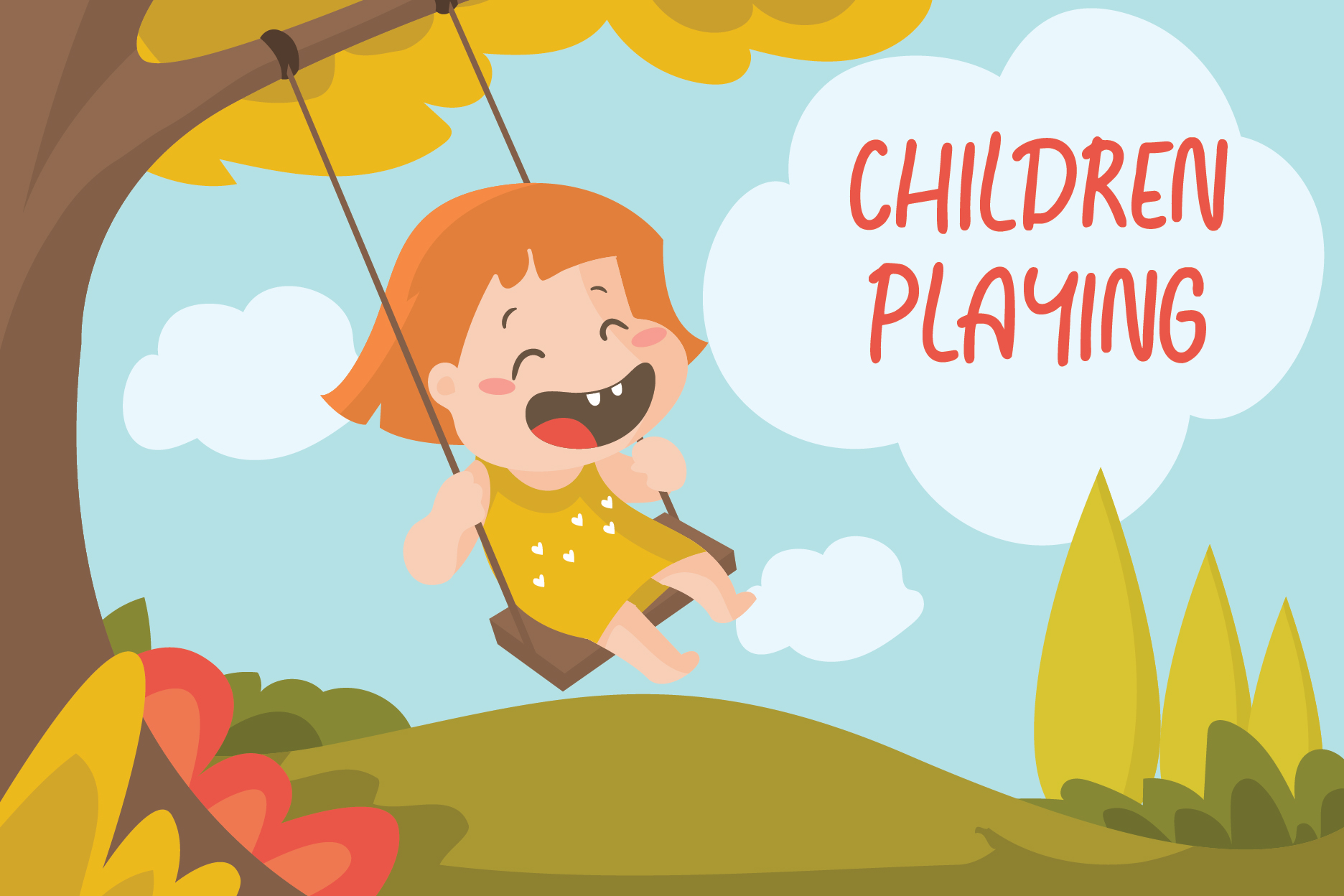 CHILDREN PLAY - Vector Illustration (319462) | Illustrations | Design ...