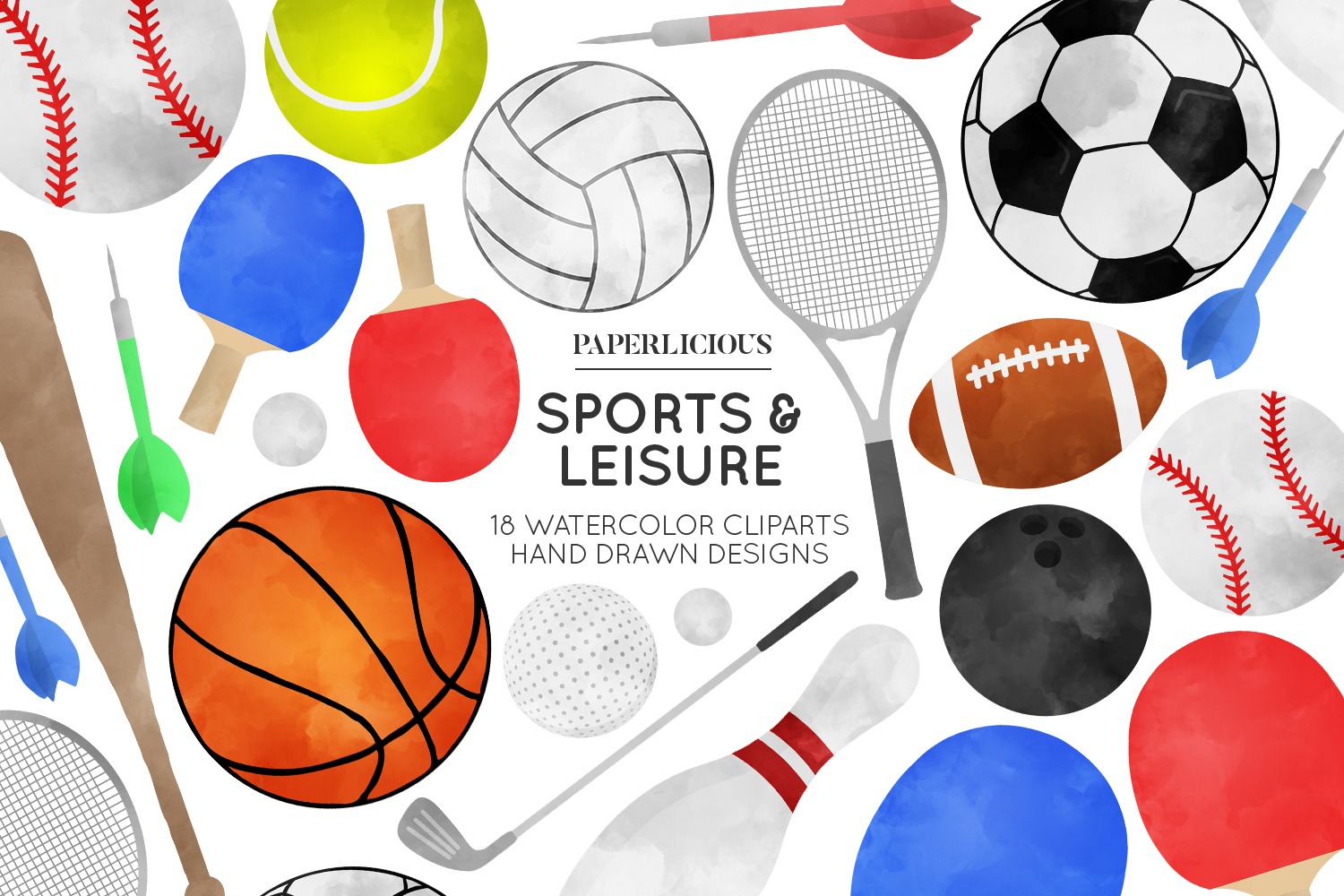 Sports Cliparts (321885) | Illustrations | Design Bundles