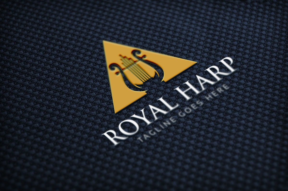 Music Harp Logo Template (149717) | Logos | Design Bundles