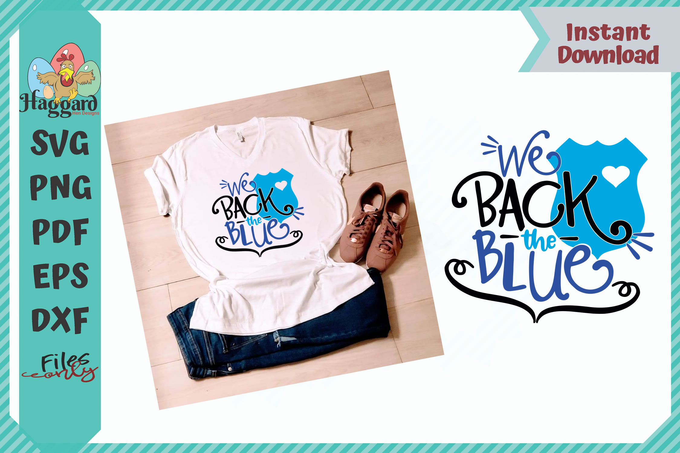HHD We Back the Blue SVG