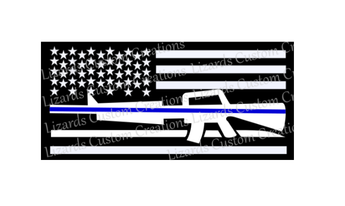 Law Enforcement/Police Blue Line Flag (53790) | SVGs | Design Bundles
