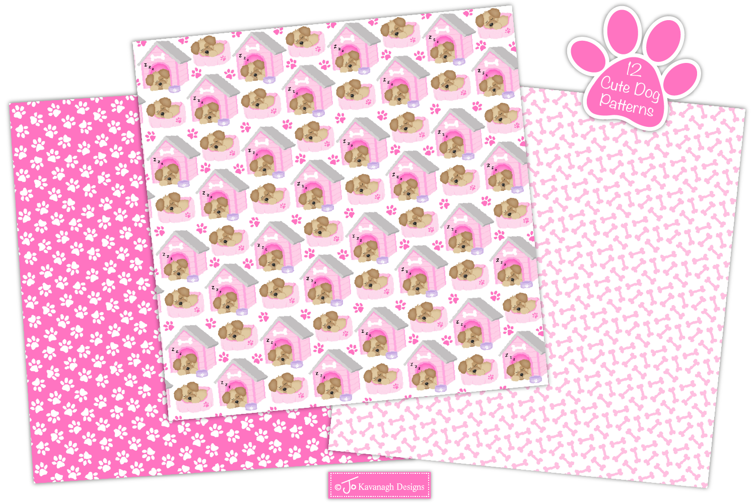 Dog digital papers, Dog seamless patterns, Cute dog -P41 (282255 ...