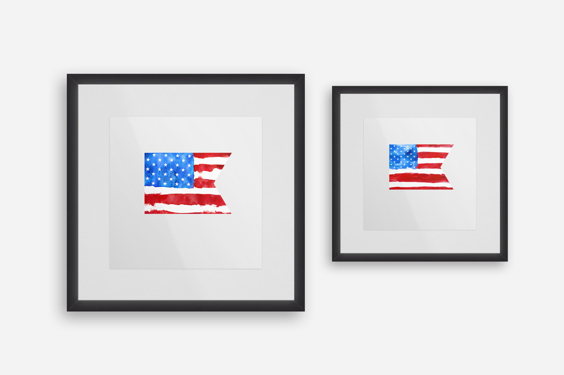 Patriotic USA Watercolor
