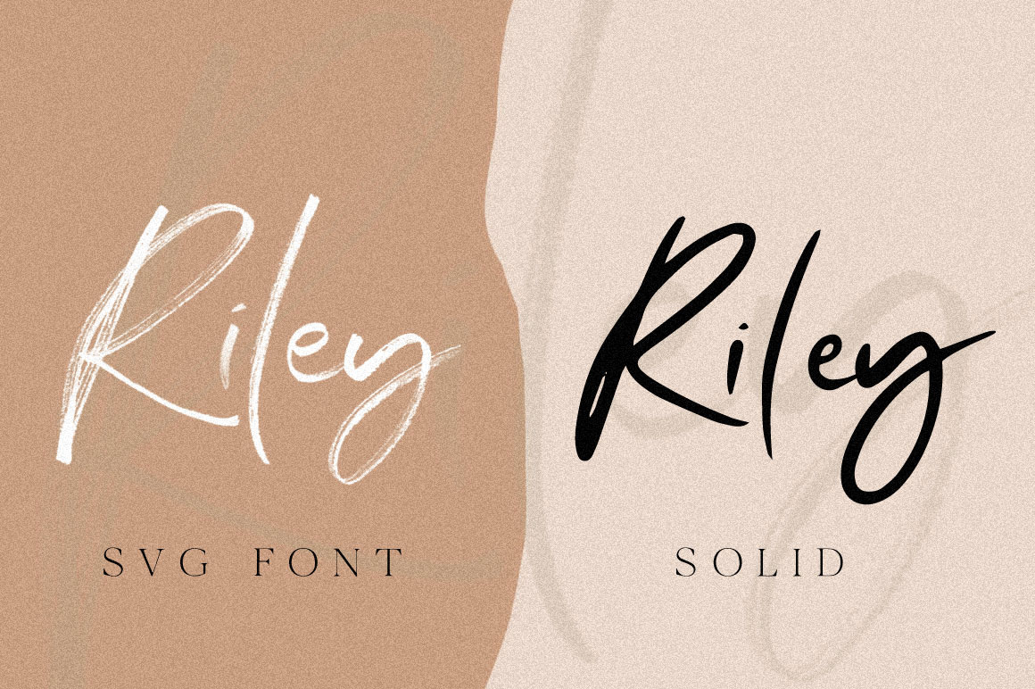Riley SVG & Font (372050) | Brush | Font Bundles