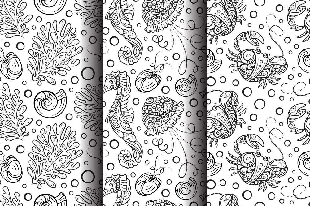 Sea doodles set (77162) | Illustrations | Design Bundles