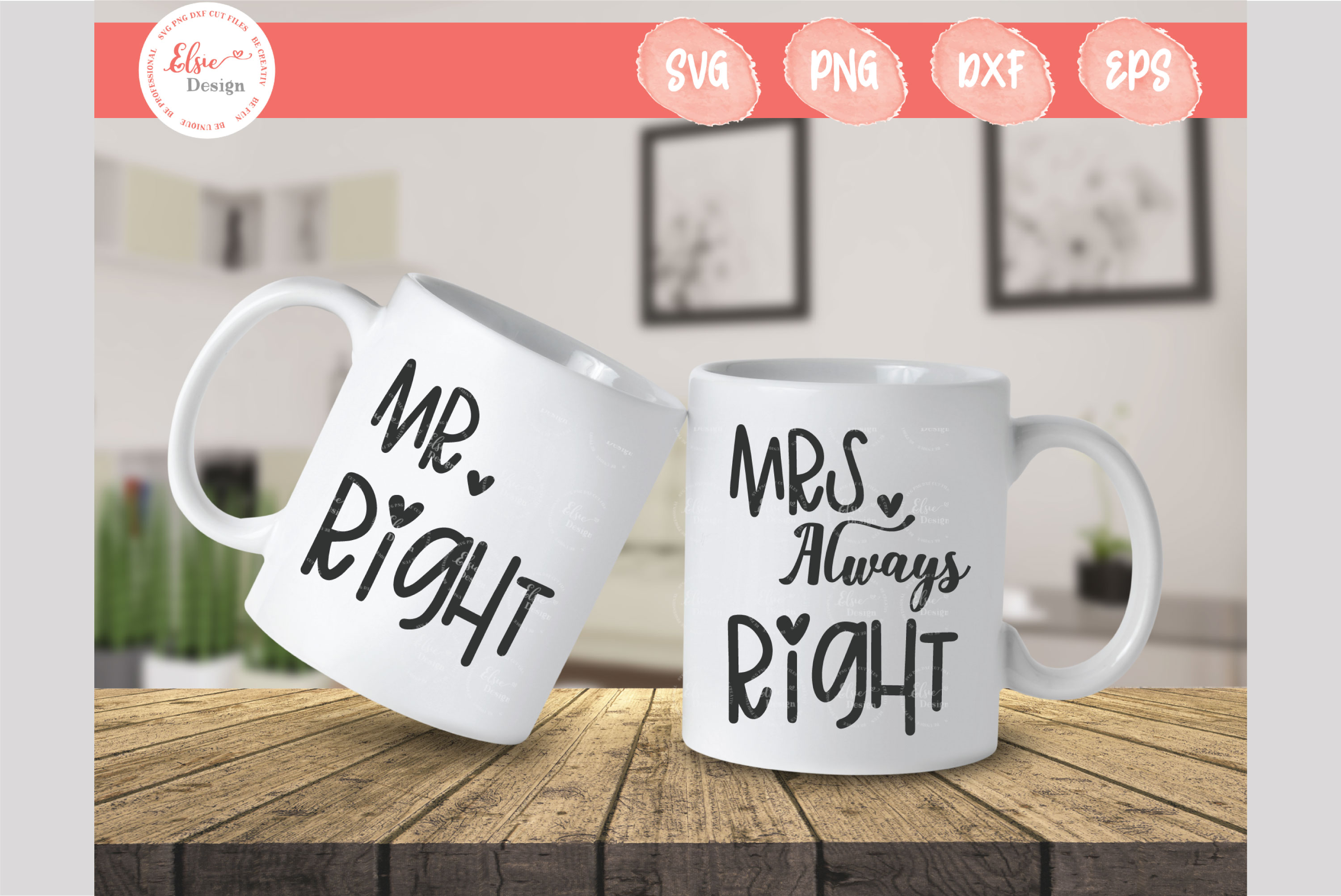 Mr and Mrs Always Right SVG Cut Files (423596) | Cut Files | Design Bundles