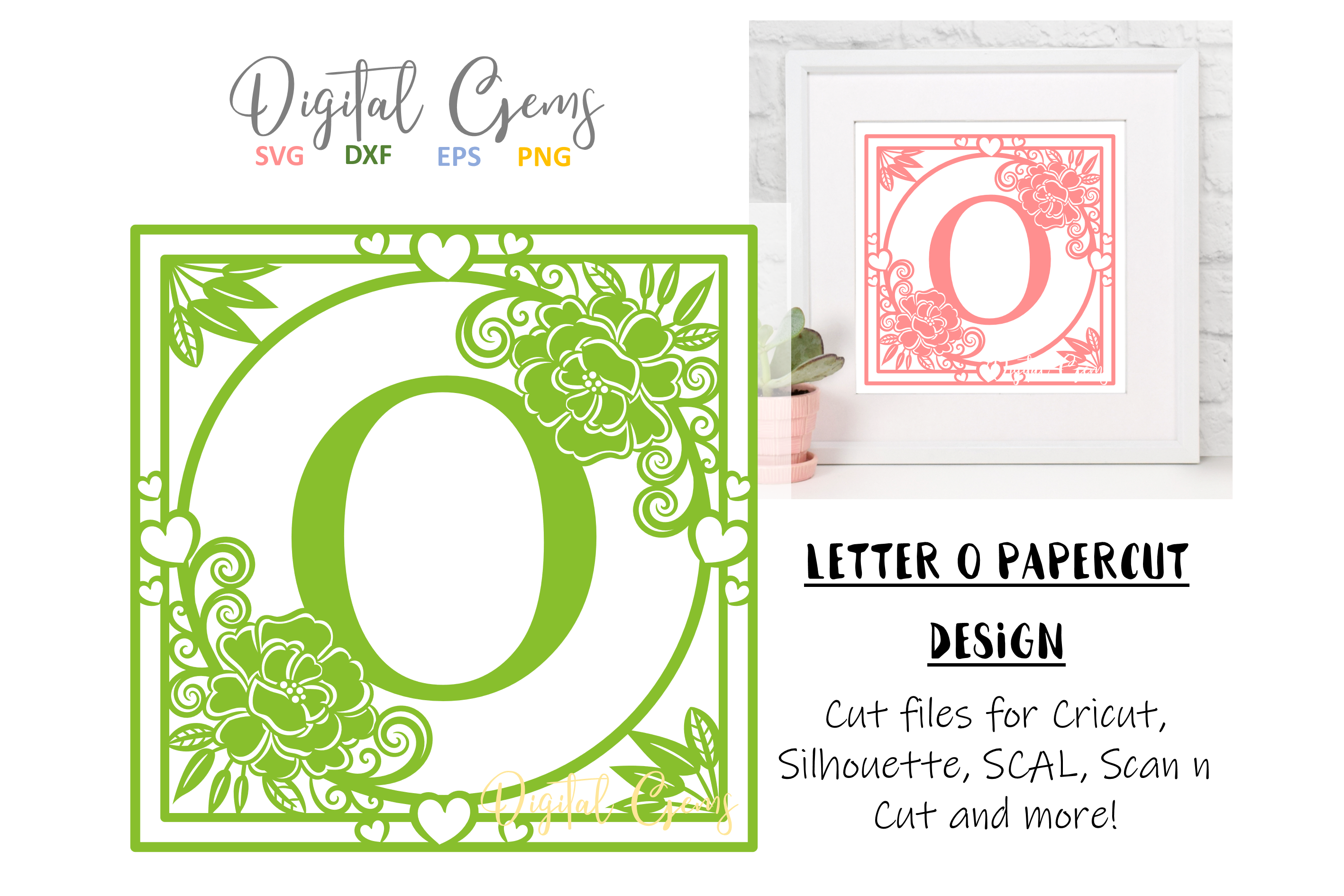 Letter O papercut design. SVG / DXF / EPS files (194962) | SVGs ...