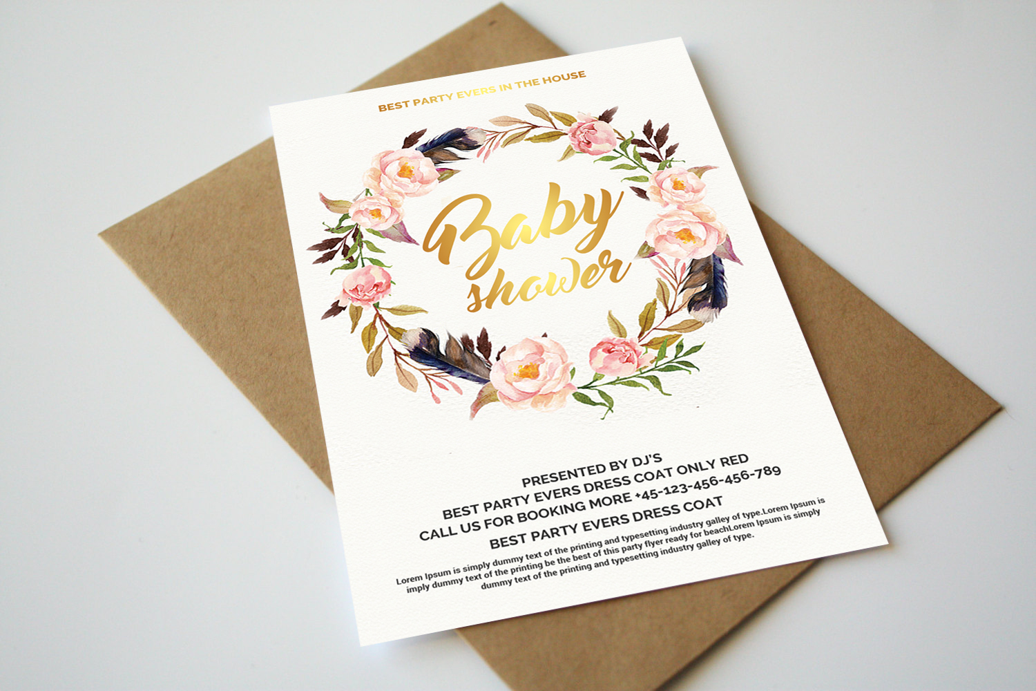Boho Baby Shower invitation
