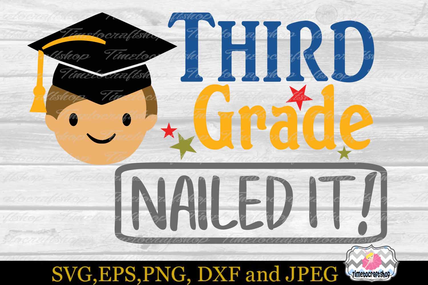 SVG, Dxf, Eps & Png Graduation 3rd Grade Nailed it