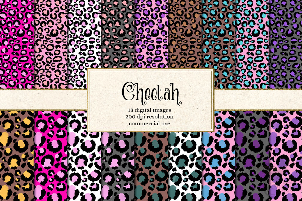 Cheetah Digital Paper (72479) | Patterns | Design Bundles