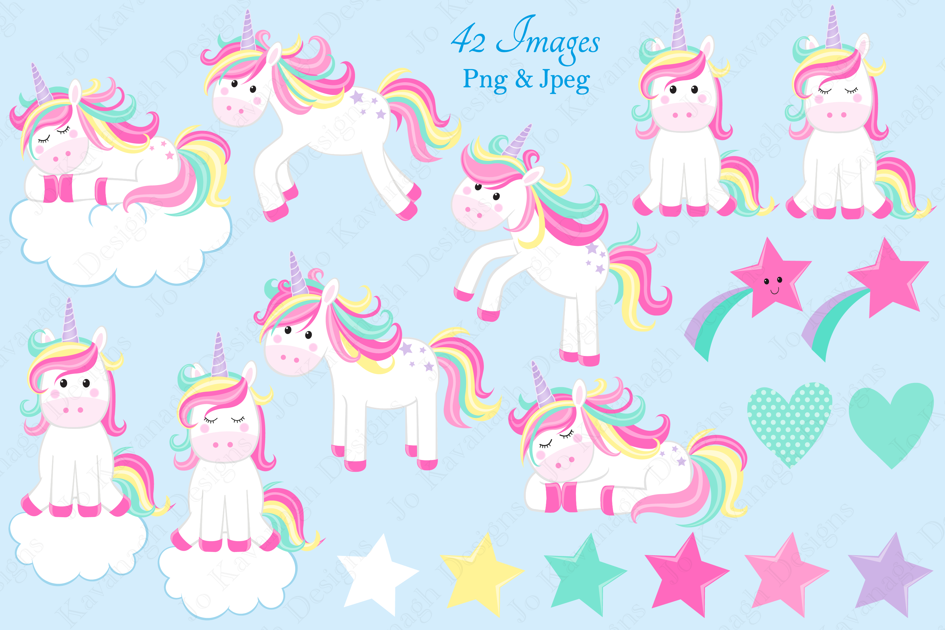 Unicorn clipart, Unicorn graphics & Illustrations, Unicorns