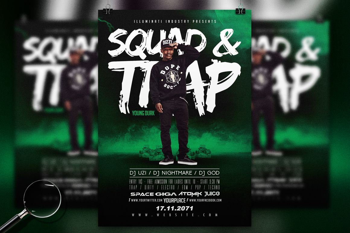 Squad & Trap | Urban Flyer Template