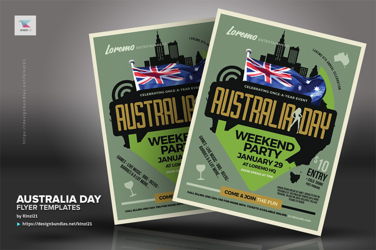 Australia Day Flyer Templates (315527) | Flyers | Design Bundles