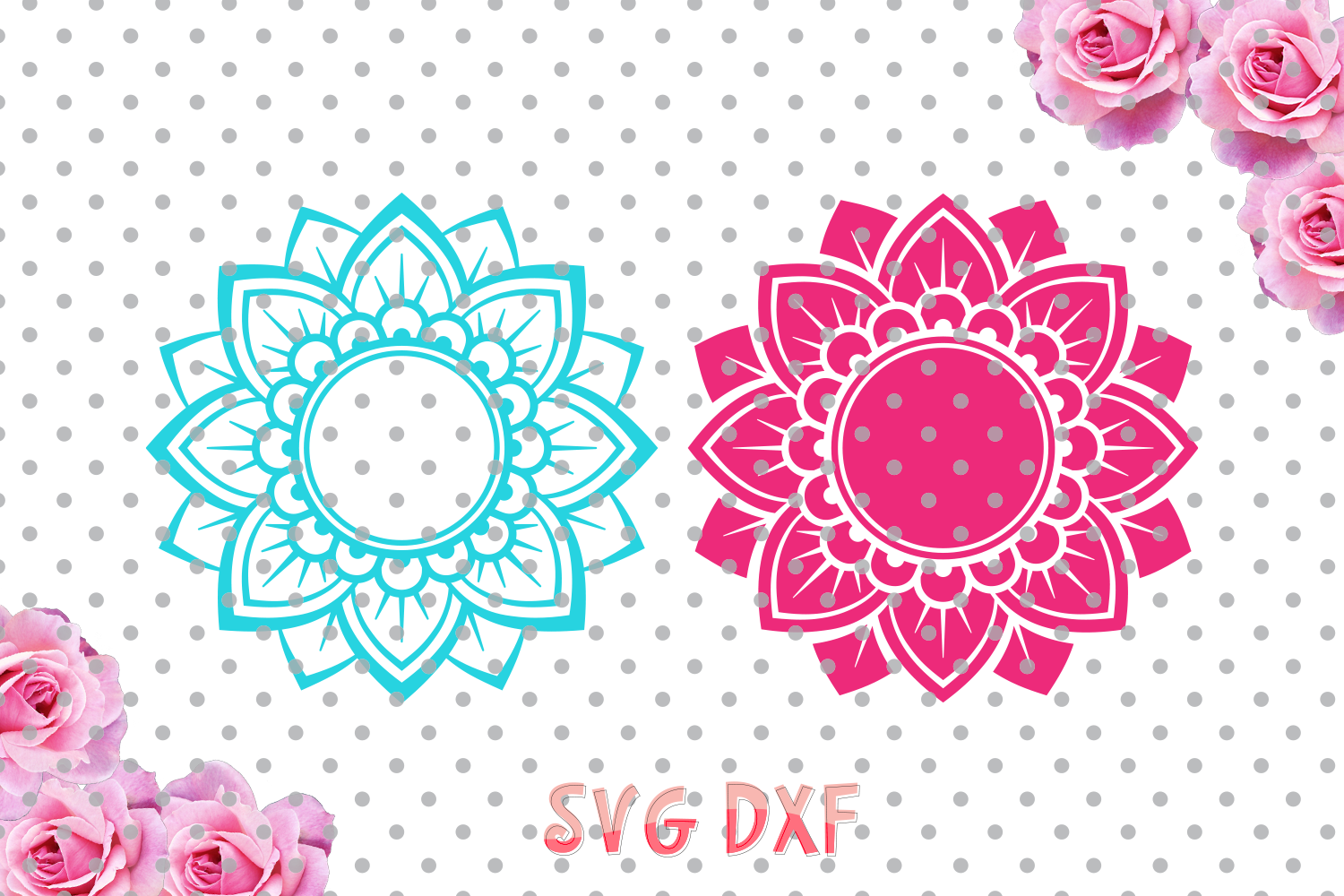 Flower Mandala Svg And DXF Cutting File Flower Designs For Cricut And 
