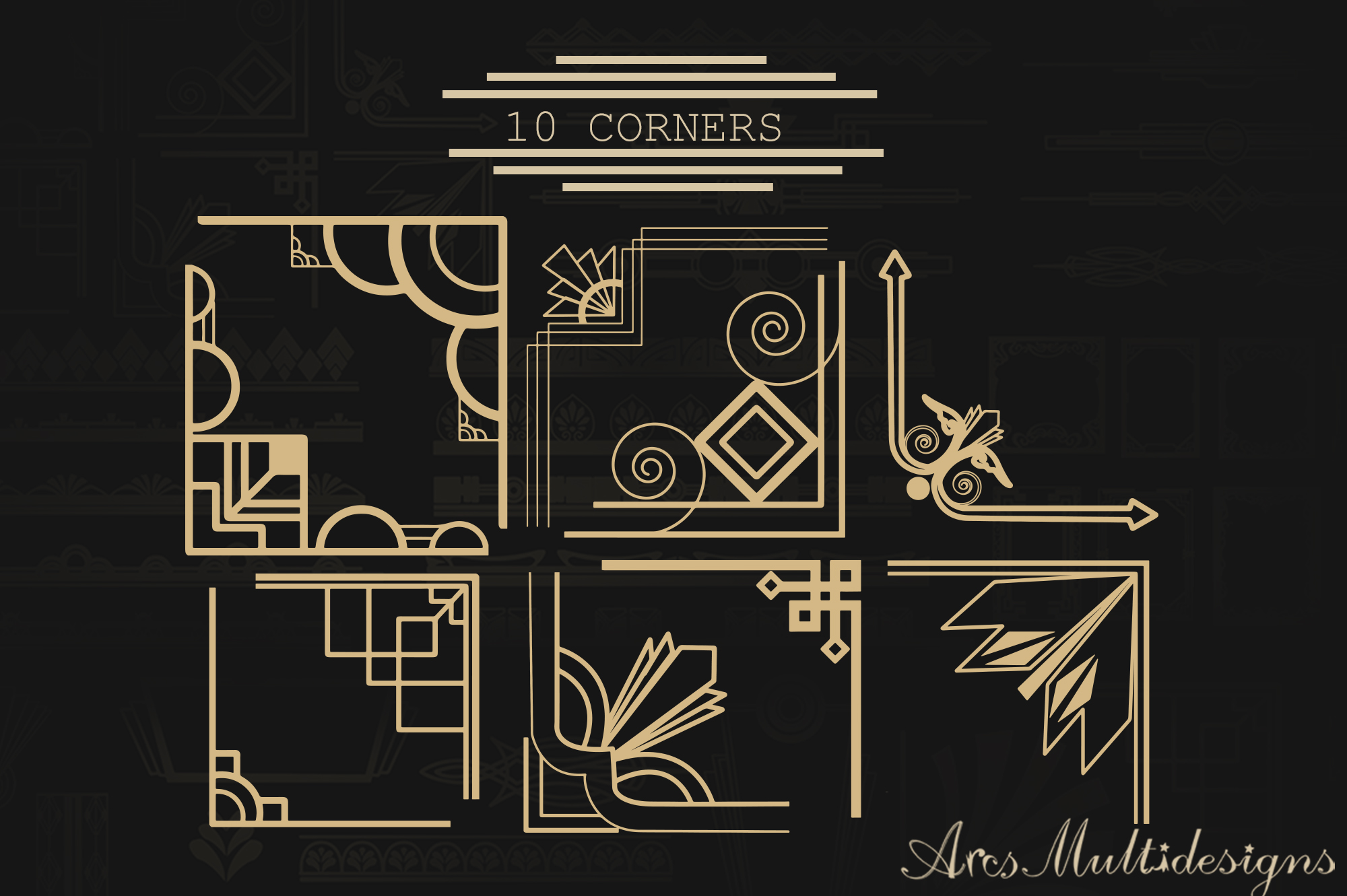 Art deco bundle / art deco svg bundle / art deco vectors (371677) | Cut ...