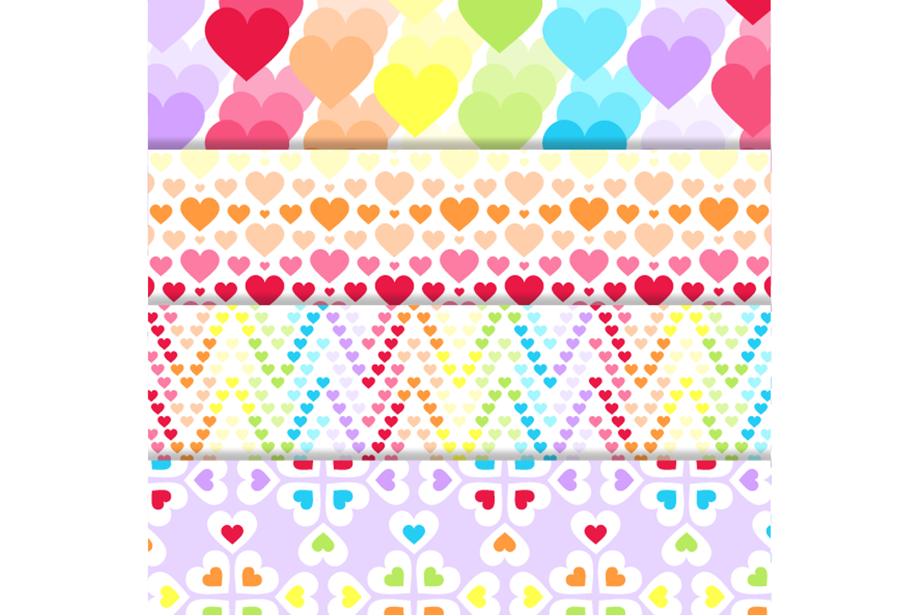 Rainbow Heart Digital Paper