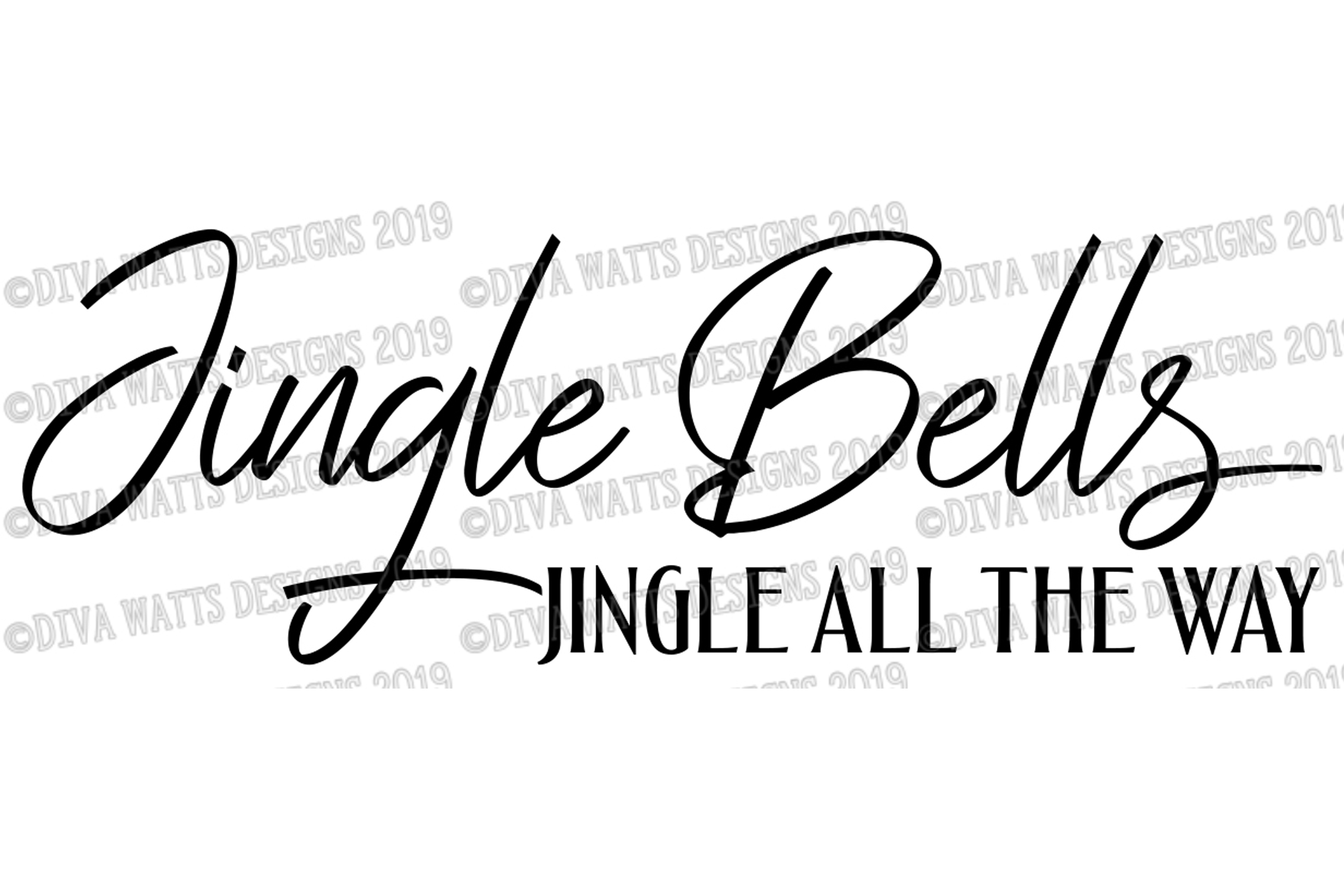 Jingle Bells Jingle All The Way - Christmas SVG Cutting File