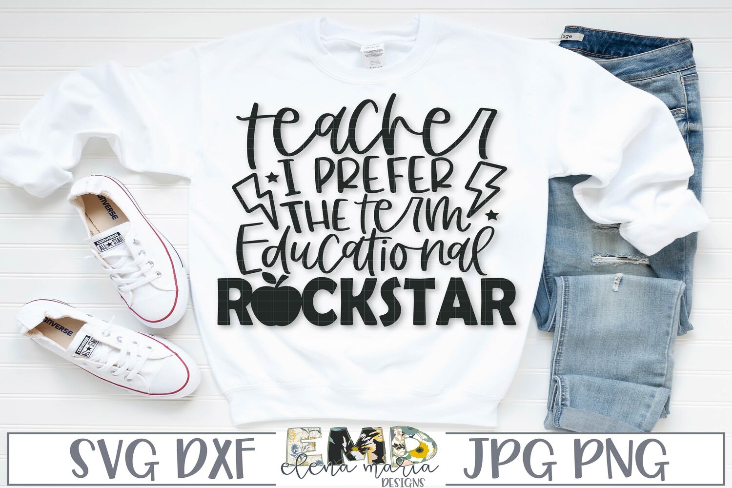 Teacher I prefer the term educational rockstar Svg