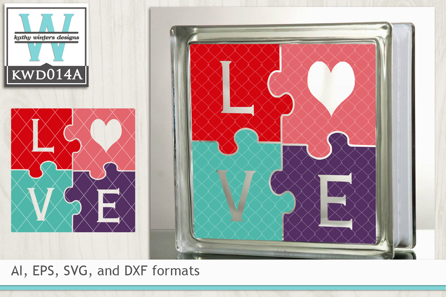 Valentines SVG - LOVE Puzzle (11857) | Cut Files | Design Bundles