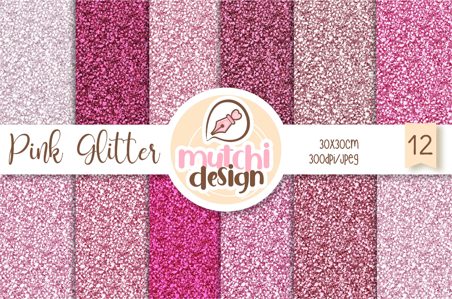 Pink Glitter Digital Papers