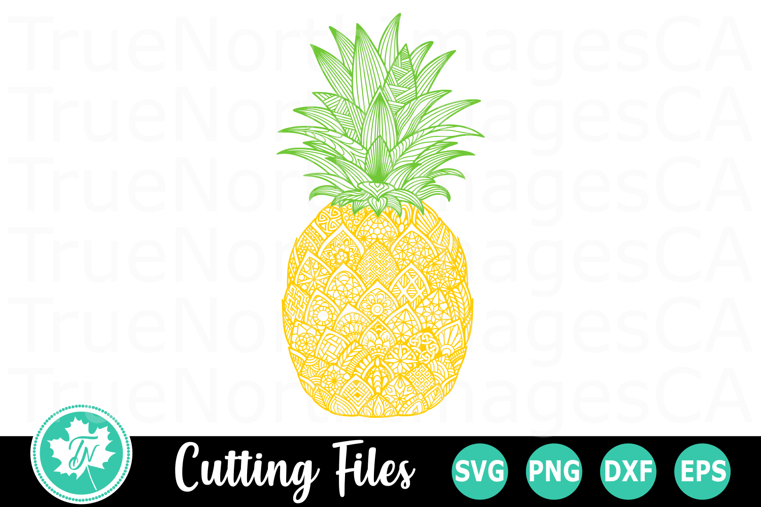 Pineapple - A Zentangle SVG Cut File