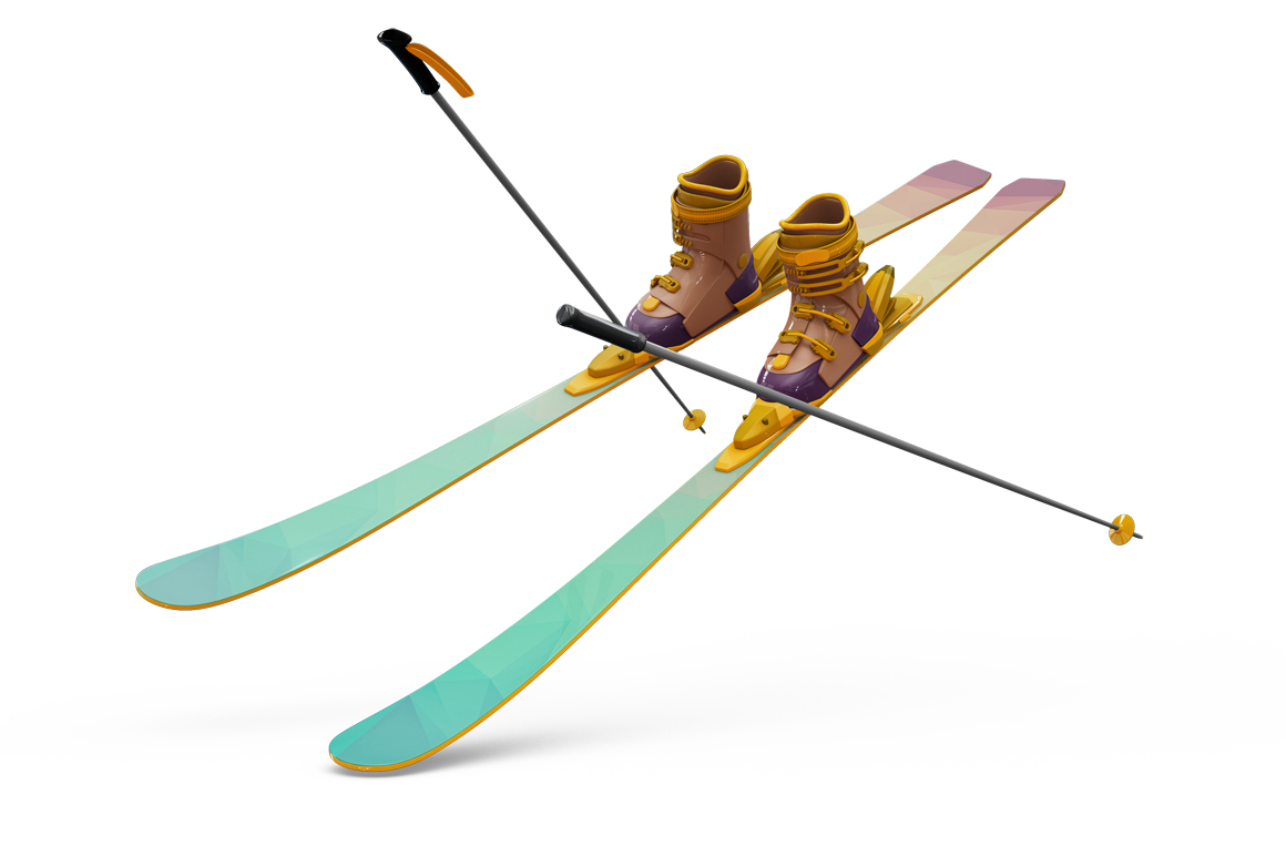 Ski Mockup (72729) | Mock Ups | Design Bundles