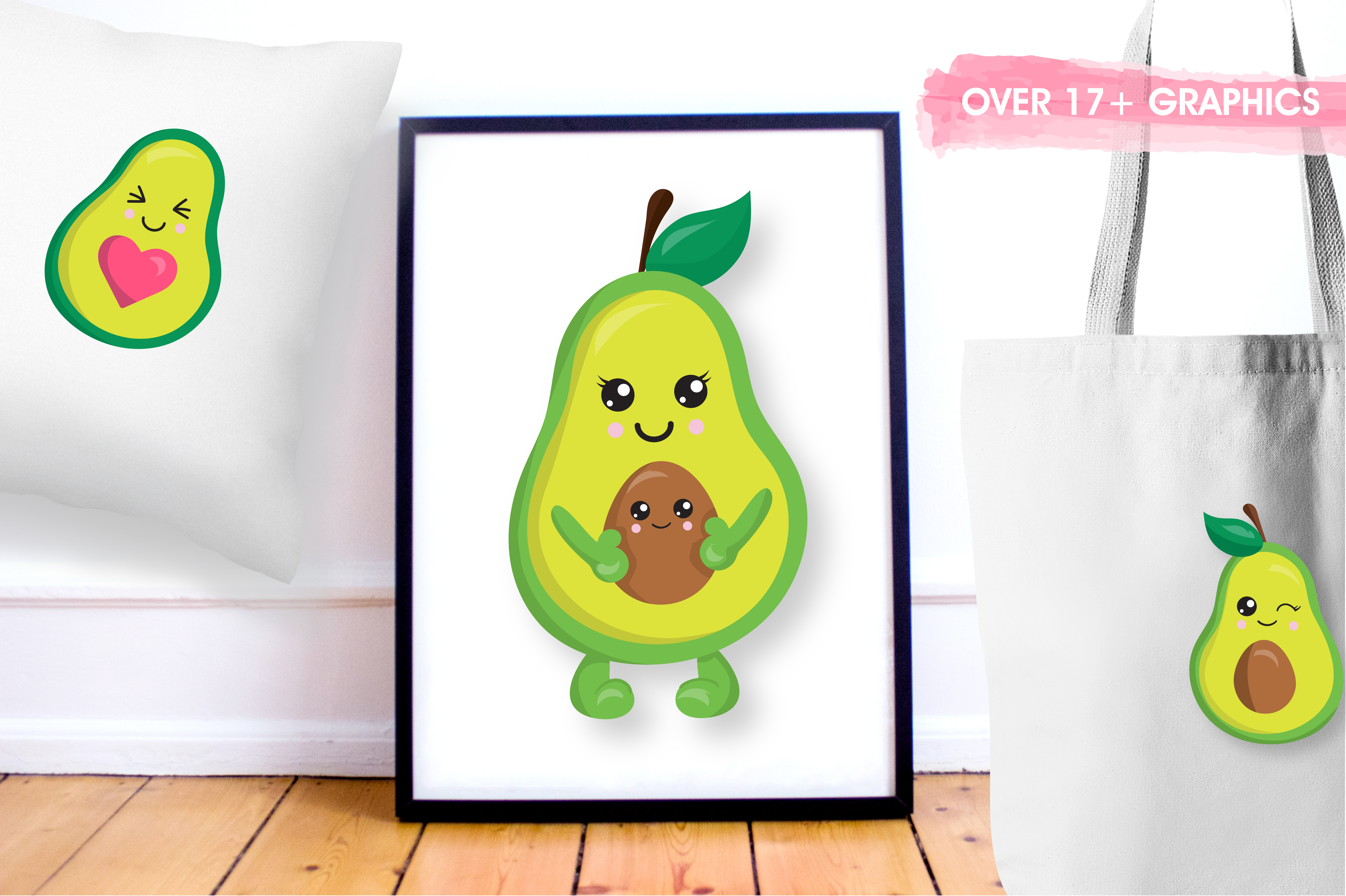 Avocado graphics and illustrations
