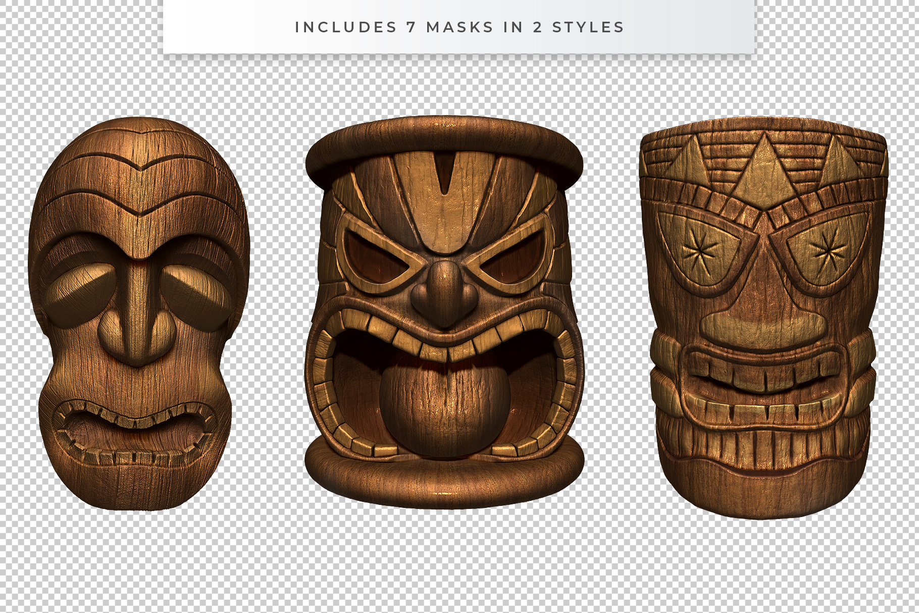 Tiki Masks / Polynesian Totems PNGs