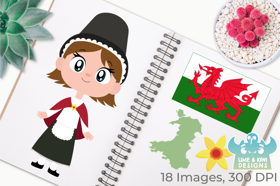 Wales Clipart, Instant Download Vector Art, Commercial Use