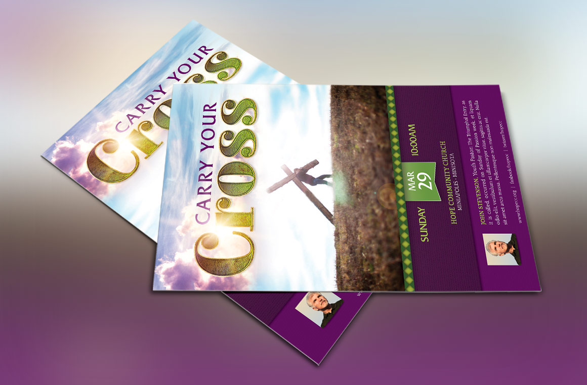 Carry Cross Flyer Template (16511) | Flyers | Design Bundles