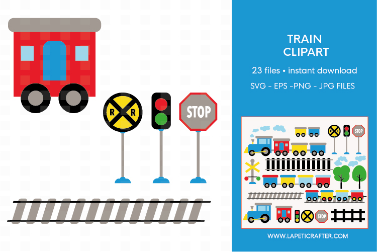 Train clipart, 23 digital clipart, SVG, EPS, JPG, PNG files (369075 ...