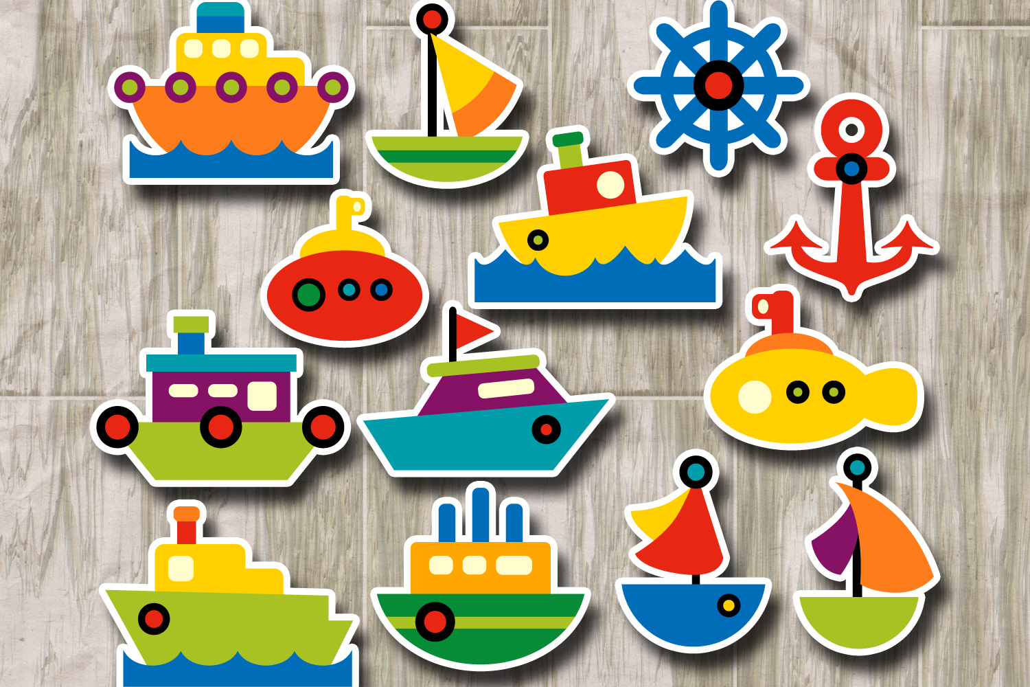Sea transportation clipart graphic illustration (87519) | Illustrations ...